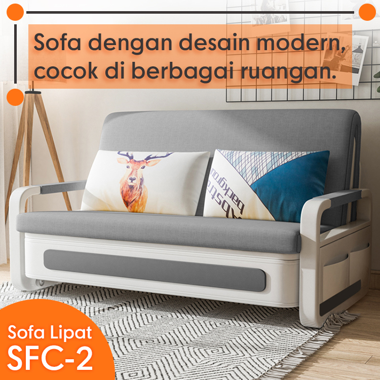 Jual Sofa Lipat Ranjang Tidur Sofa Kasur Malas Multifungsi Modern ...