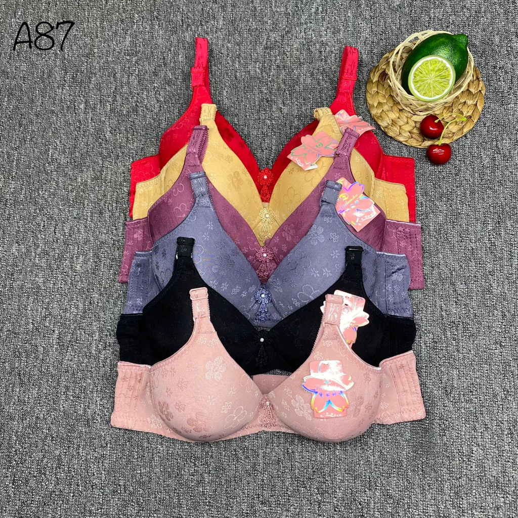 Jual BRA / BH WANITA A87 TANPA KAWAT UKURAN 36-42 TERDAPAT 6 WARNA KAIT ...
