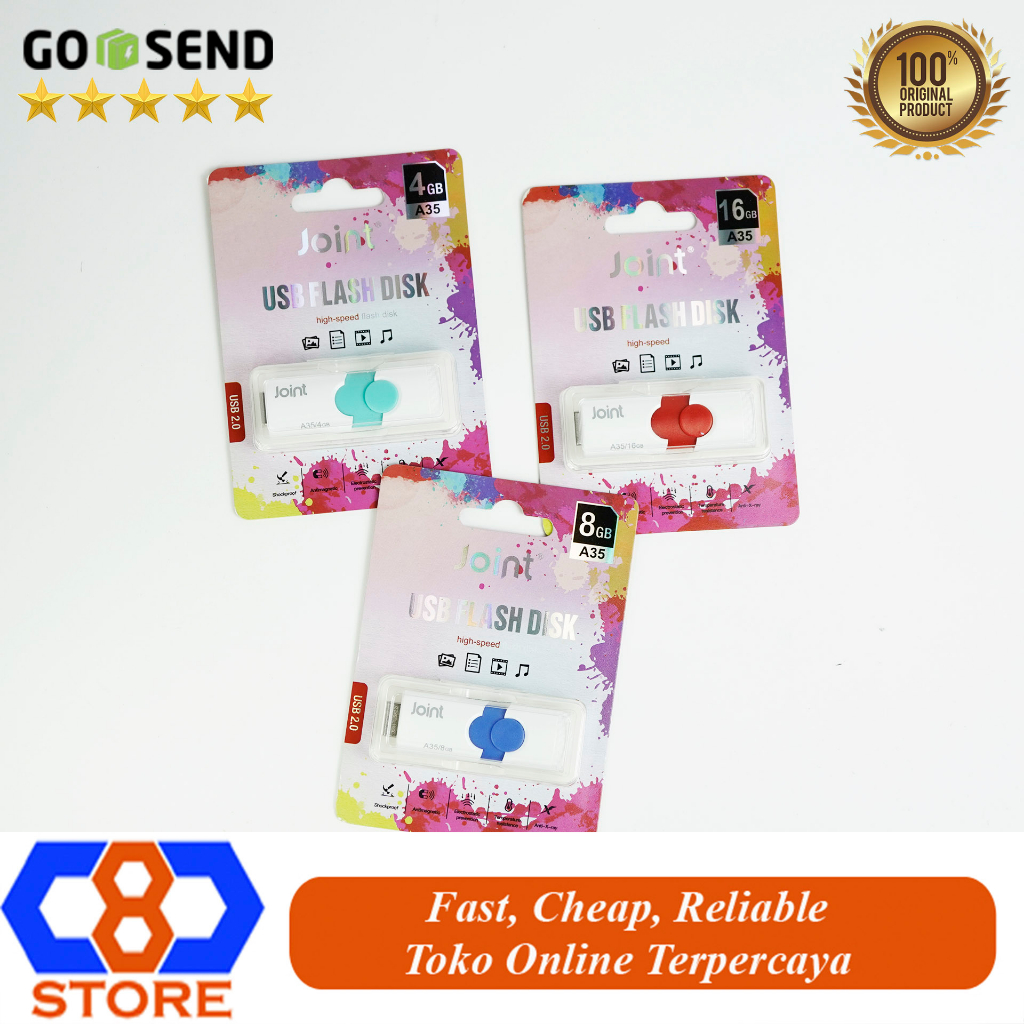 Jual FLASHDISK JOINT/HONGTAI A35 USB 2.0 4GB 8GB 16GB ORIGINAL RESMI ...