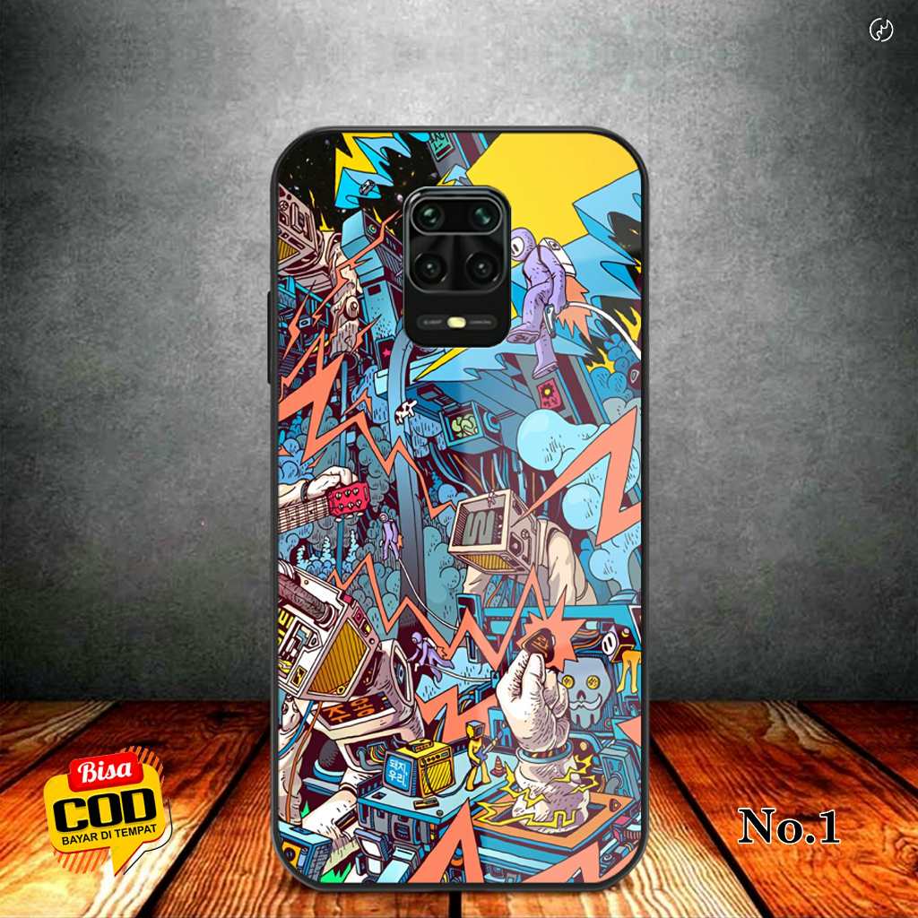 Jual (CC08) SOFTCASE GLASS KILAU XIAOMI REDMI NOTE 9 PRO CASING KACA ...