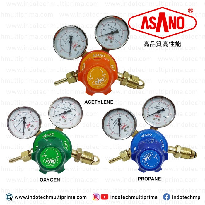 Jual ASANO Regulator Las Oksigen Oxygen, Acetylene, Propane [Welding] | Shopee Indonesia