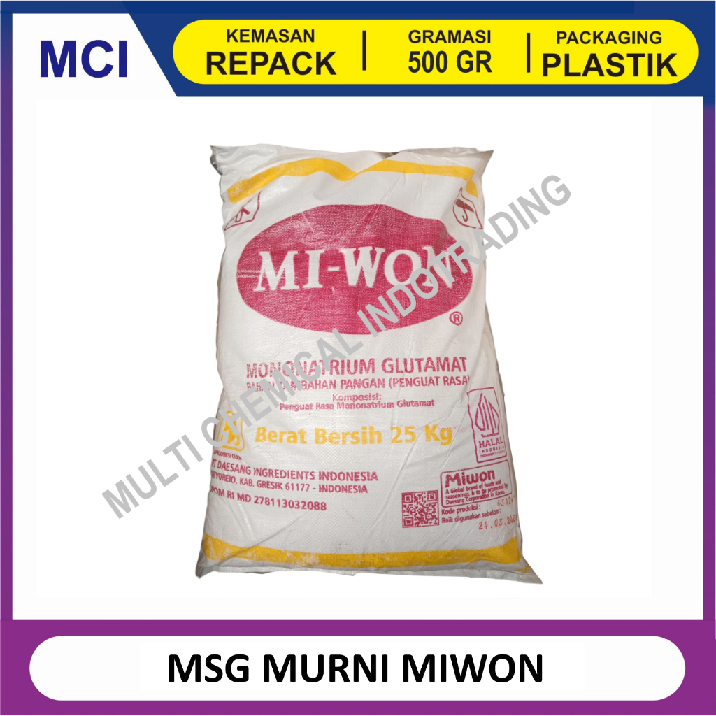 Jual MONOSODIUM GLUTAMATE MSG PECIN VETSIN MURNI MIWON MI-WON M ...