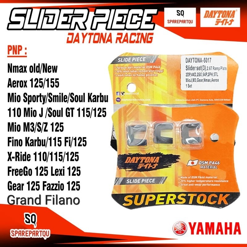 Jual SLIDE PIECE DAYTONA RACING MIO NMAX AEROX LEXI FREEGO FINO GEAR ...