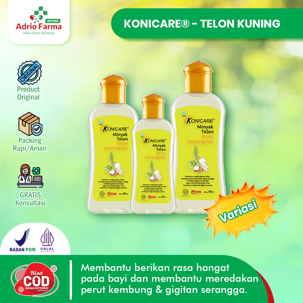 Jual KONICARE - TELON LEMONGRASS Botol @ 30ml / 60ml / 125ml - Minyak ...