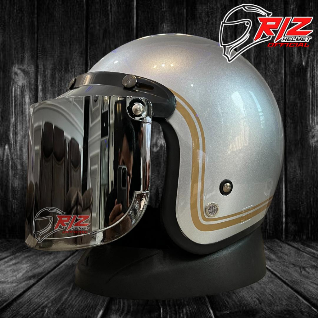 Jual DAG LINE 2 HELM RETRO LIST LINE ORIGINAL STANDART SNI Motorcycle ...