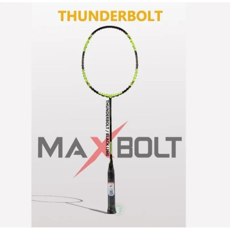 Jual Raket Badminton Maxbolt Thunder Bolt 35 Lbs Original 100% | Shopee ...