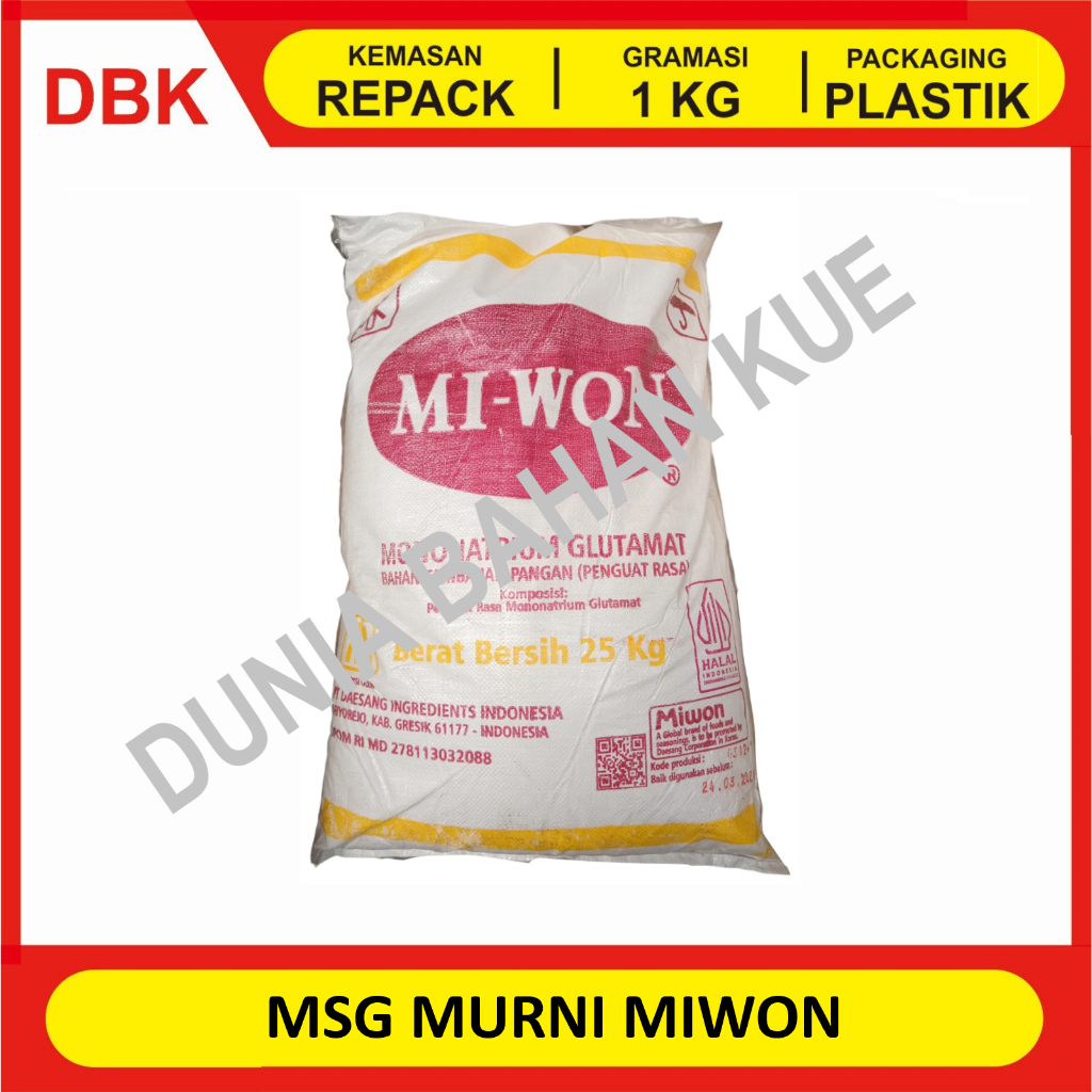 Jual MONOSODIUM GLUTAMATE MSG MURNI MIWON MI-WON M - REPACK 1 KG / PECIN VETSIN MSG | Shopee ...