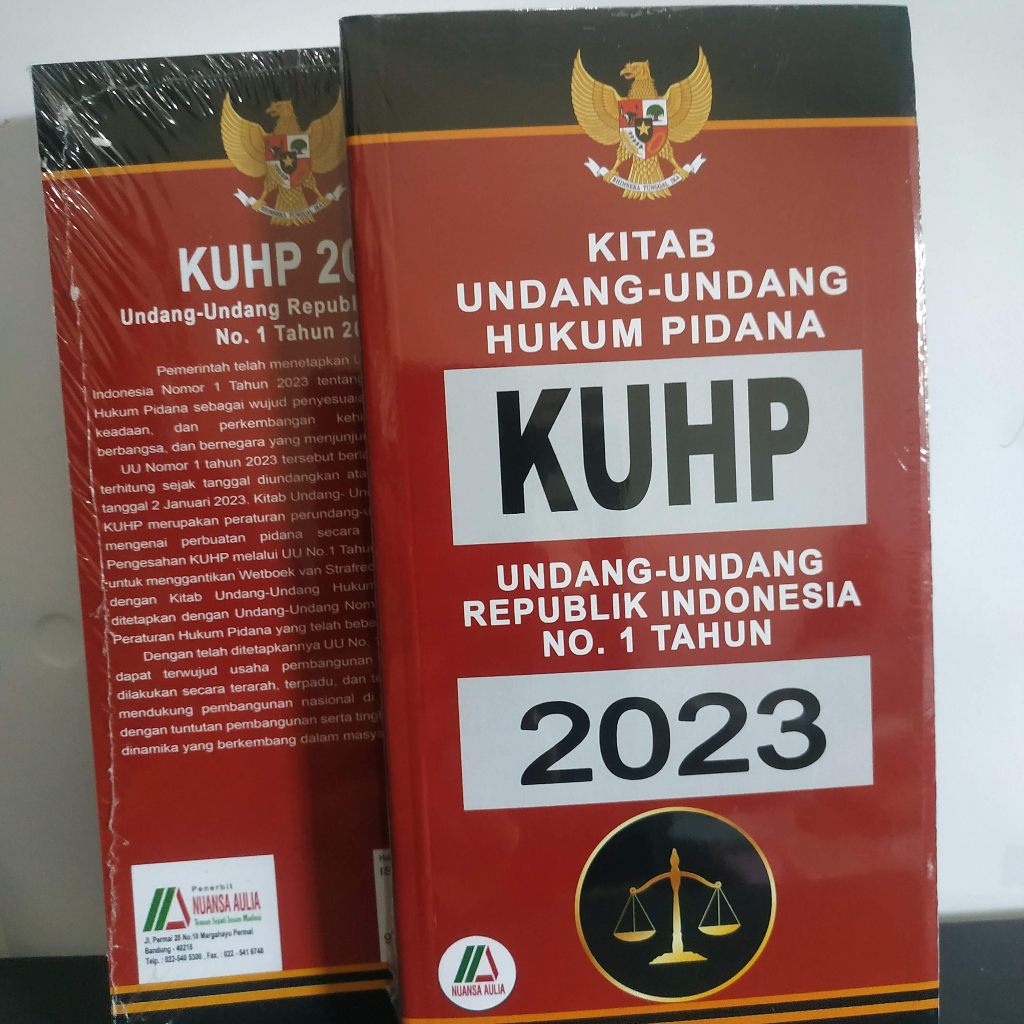Jual Kitab Undang - Undang Hukum Pidana (KUHP) UU RI NO.1 tahun 2023 | Shopee Indonesia