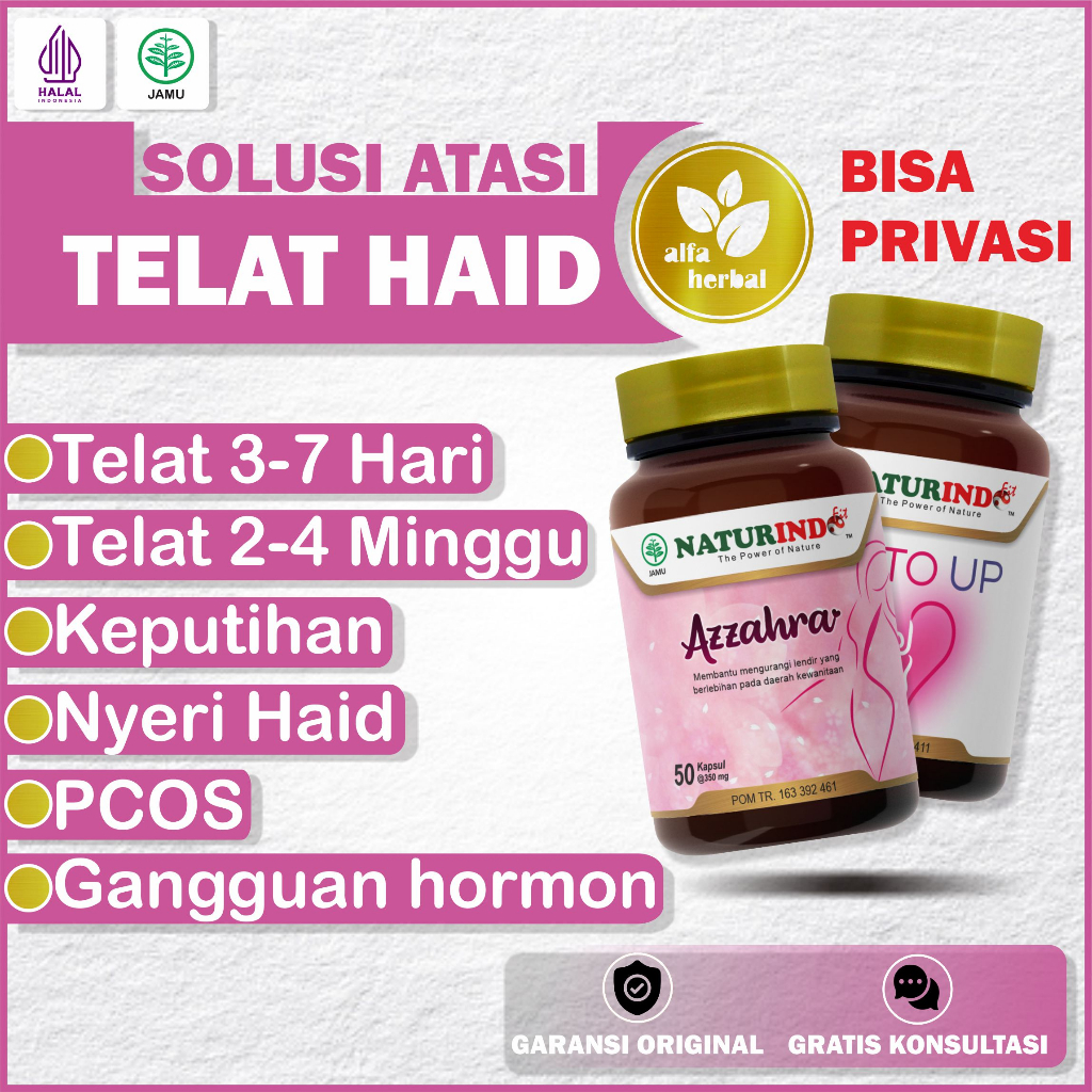 Jual Azzahra Obat Telat Dateng Bulan Pelancar Haid Keputihan Terlambat ...