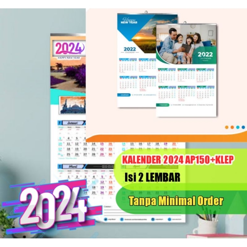 Jual KALENDER 2024 KALENDER CUSTOM ISI 2 3 6 LEMBAR #KALENDER2024 ...