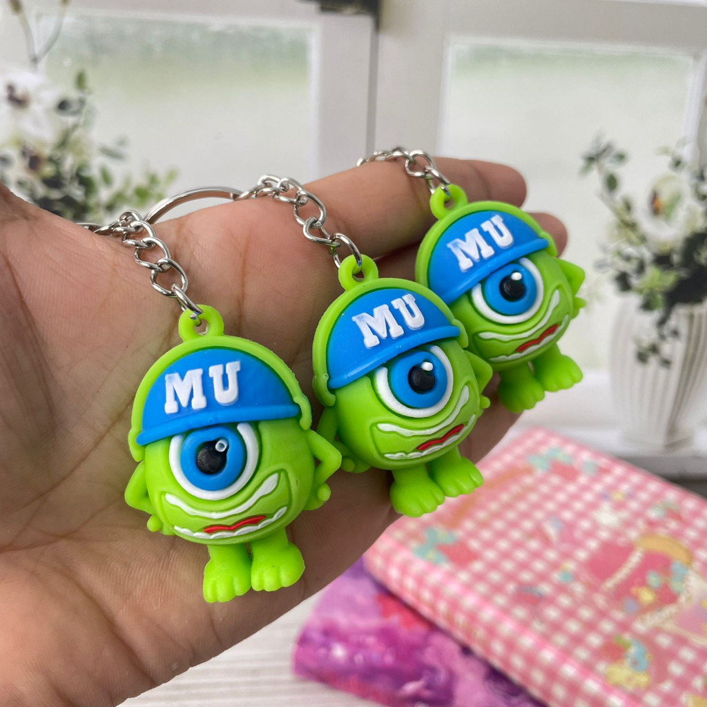 Jual Gantungan Kunci Mike Wazowski Unik Lucu / Keychain Mike Hijau ...