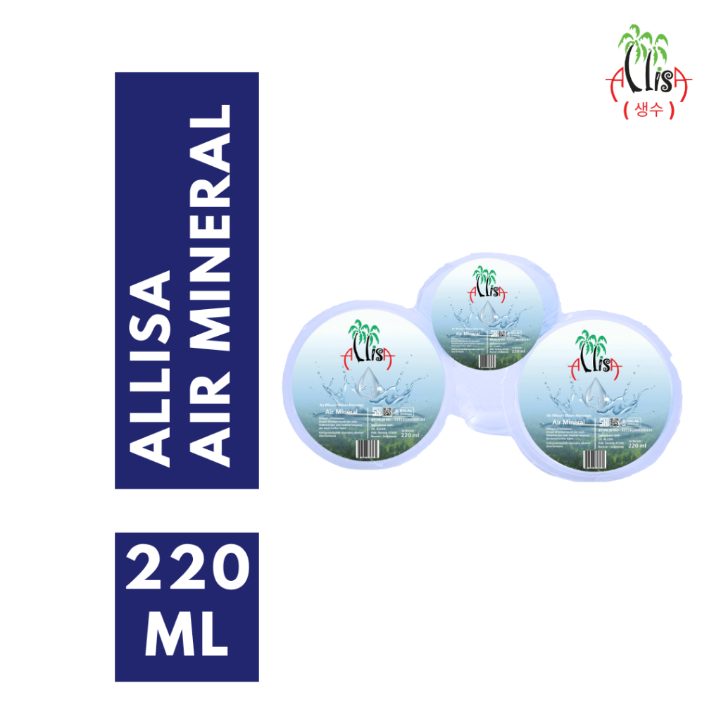 Jual ALLISA Air Mineral 220 ml x 48 botol (1 box) | Shopee Indonesia