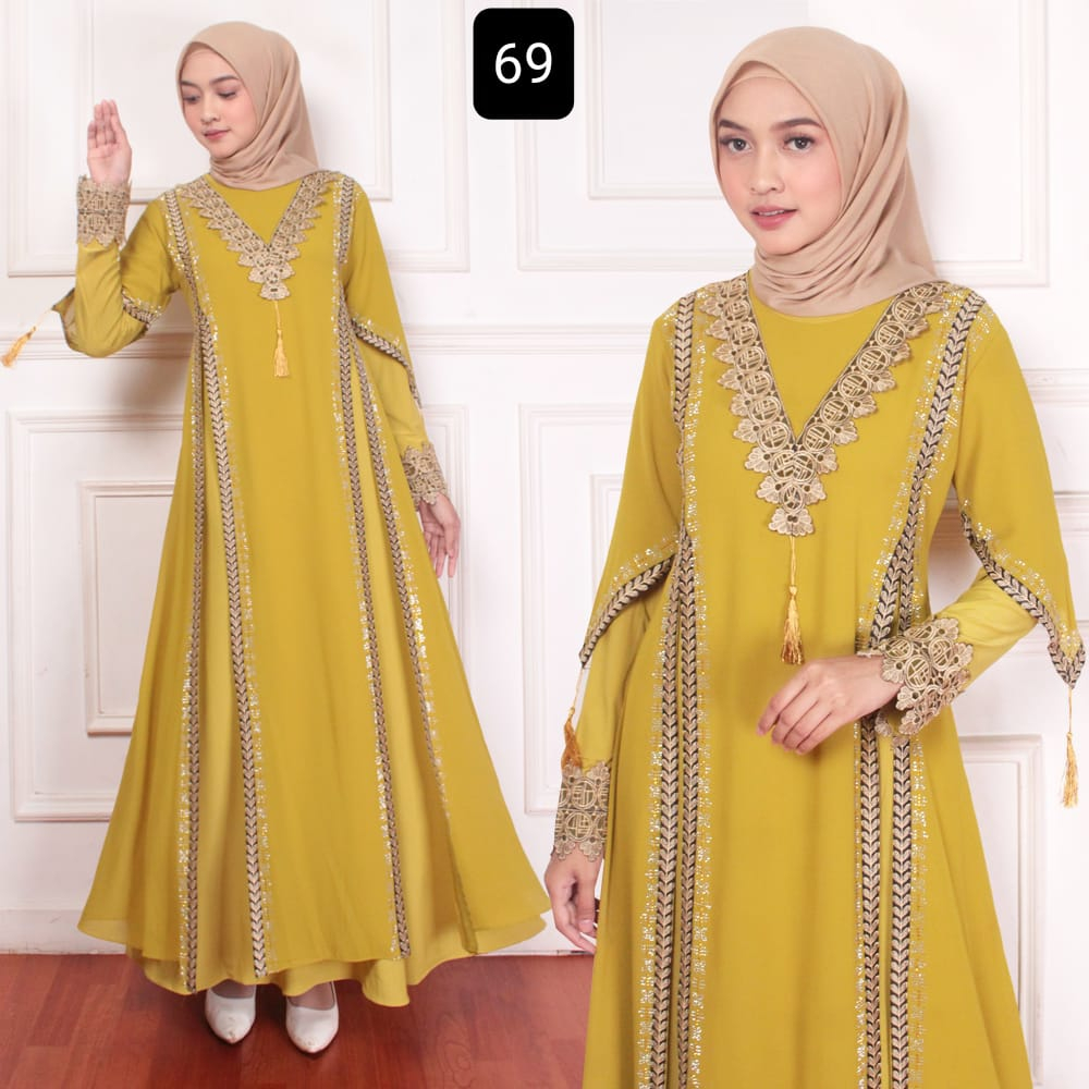 Jual Abaya premium terbaru gamis arab abaya turkey bordir 69 | Shopee ...