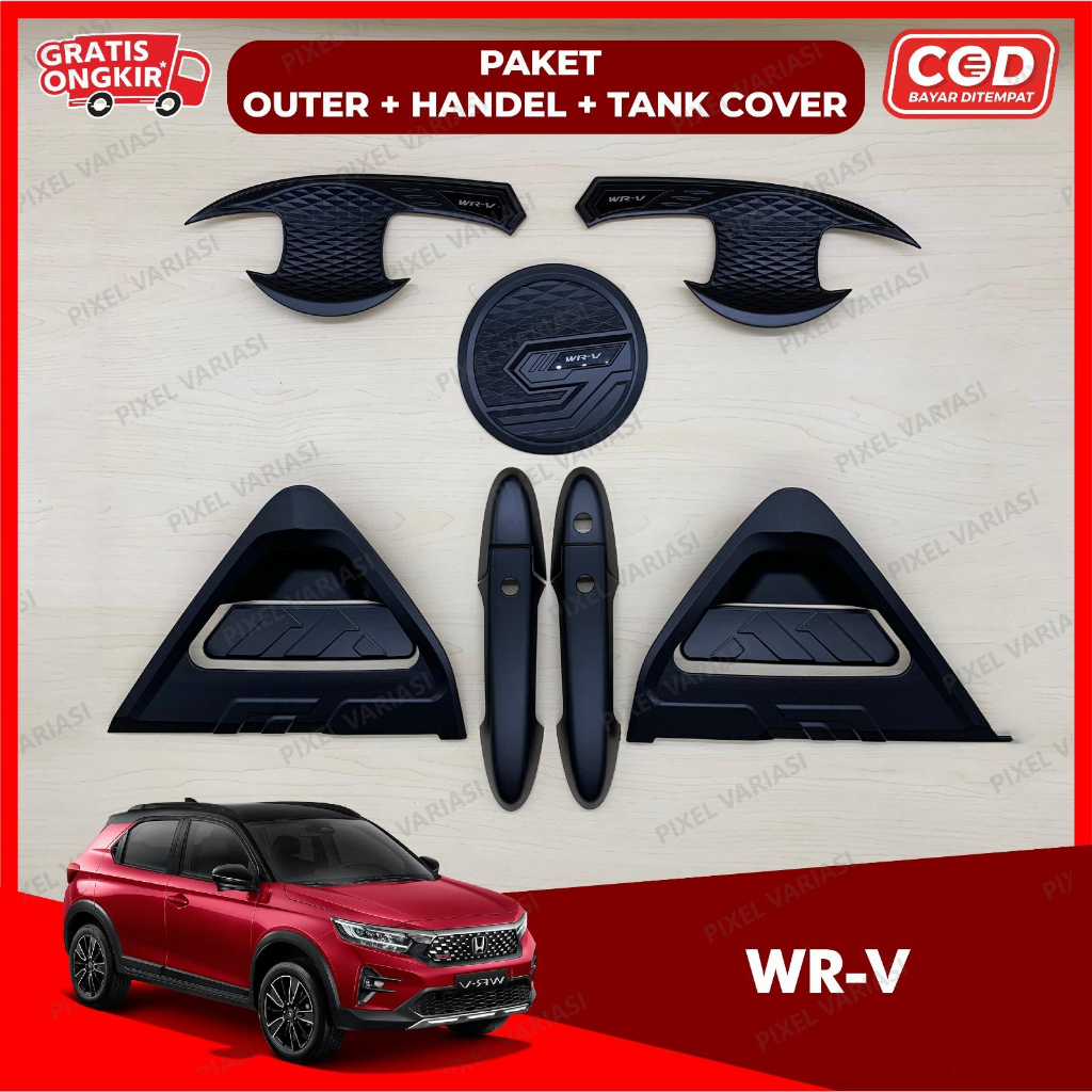 Jual Paket Outer + Handle + Tank Cover WRV 2022-2023 Hitam & Carbon ...