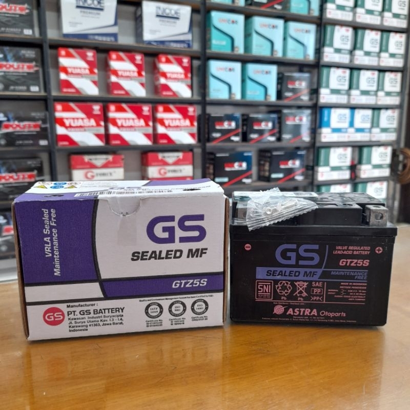 Jual GS MF ASTRA GTZ5S Original Aki Kering Motor Original Honda Mio Beat Scoopy Supra X | Shopee ...