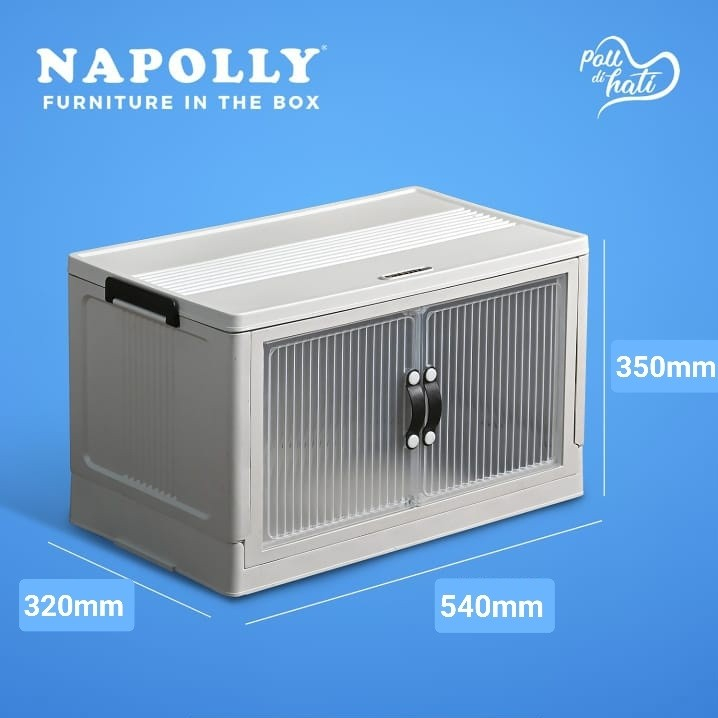 Jual Lemari Rak Susun Plastik Serbaguna Lipat Napolly Polibox ...