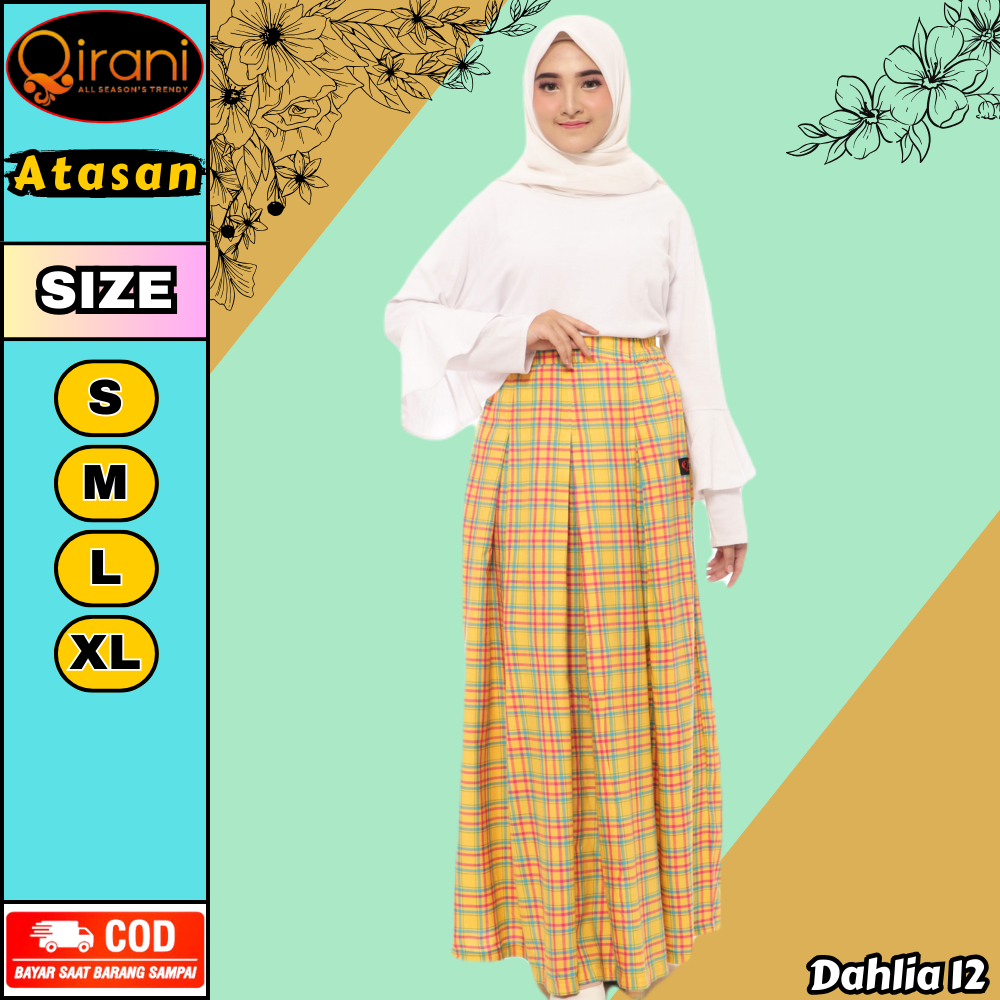 Jual Bawahan Rok Wanita Cewek Dewasa Panjang Mata Kaki Motif Garis ...