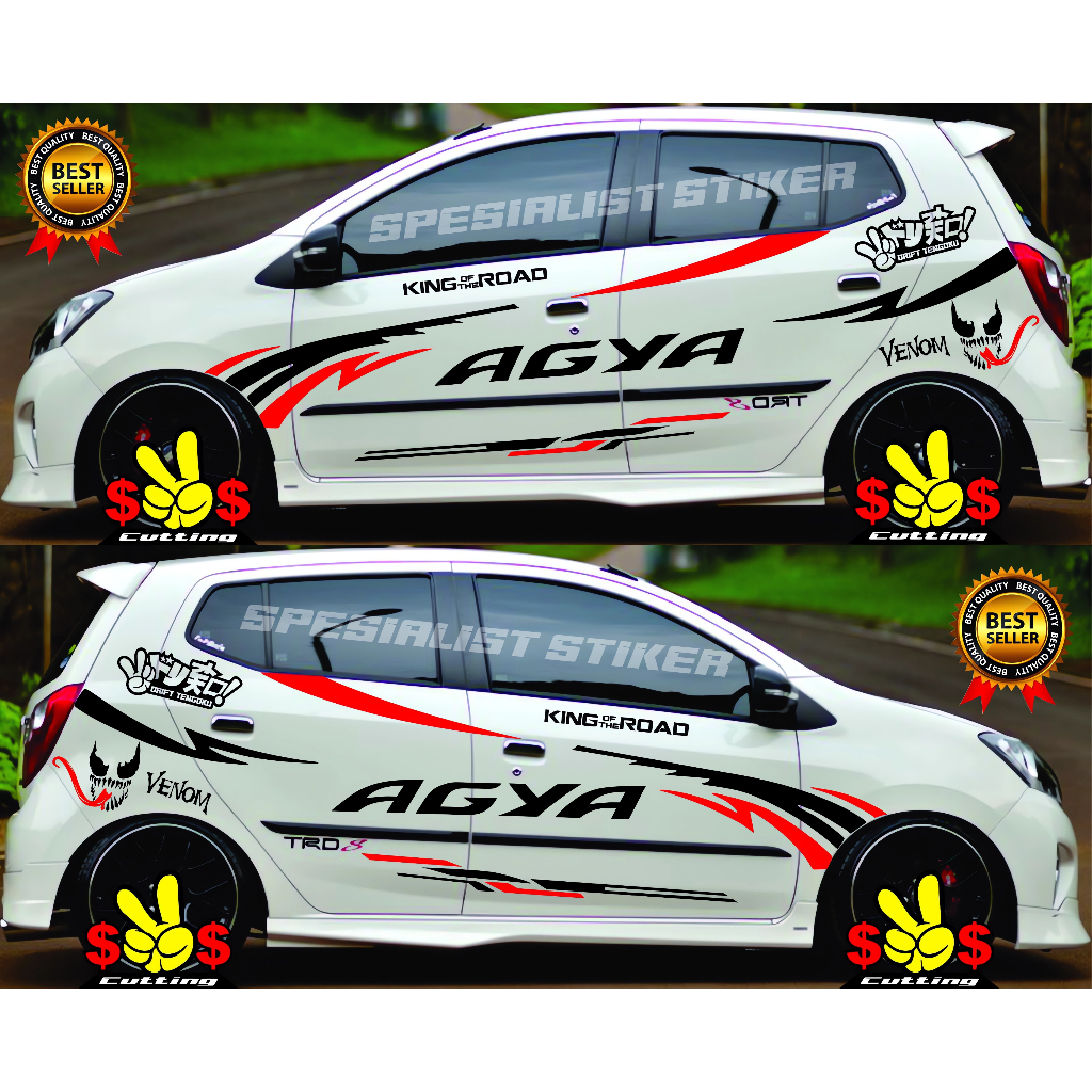 Jual Stiker Mobil Toyota Agya Model Venom Terbaru | Shopee Indonesia