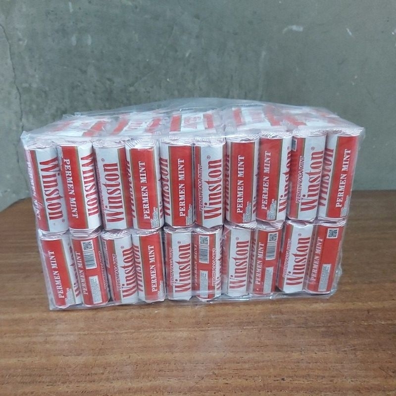 Jual Permen Winston Mint 1 Press isi 10 Pak, per pak isi 10 roll ...