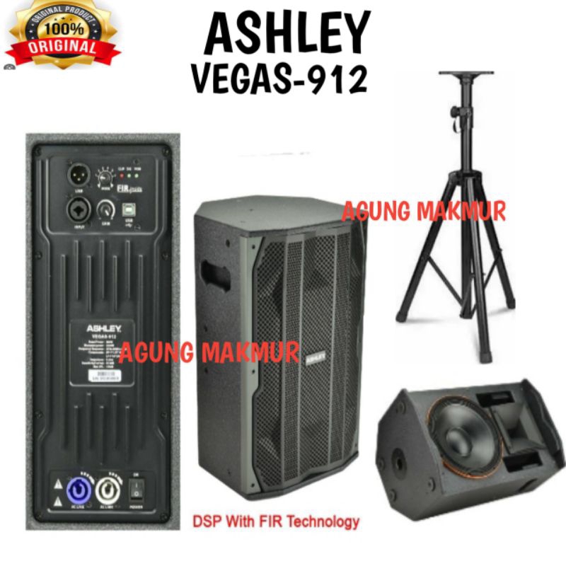 Jual SPEAKER AKTIF 12 INCH 2000 WATT ASHLEY VEGAS-912 ORIGINAL ...