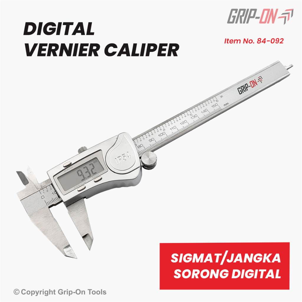 Jual Grip-On Digital Vernier Caliper Sigmat 6” / Jangka Sorong Digital ...