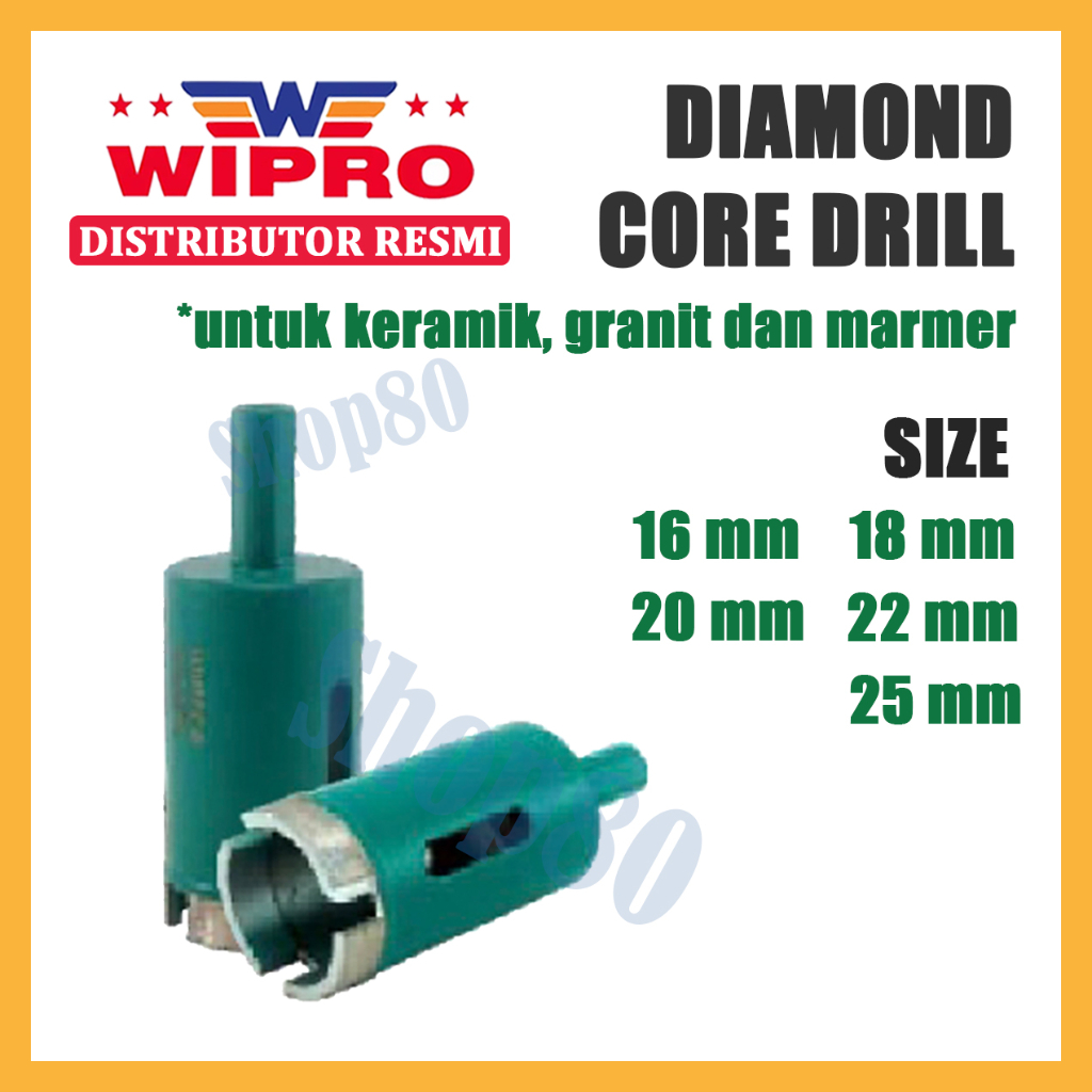 Jual Wipro Holesaw Mata Bor Lubang Keramik Granit Marmer 16 18 20 22 25 ...
