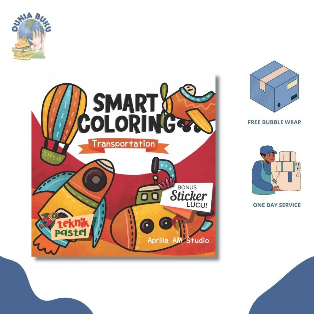 Jual BUKU ANAK MEWARNAI - SMART COLORING: TRANSPORTATION | Shopee Indonesia