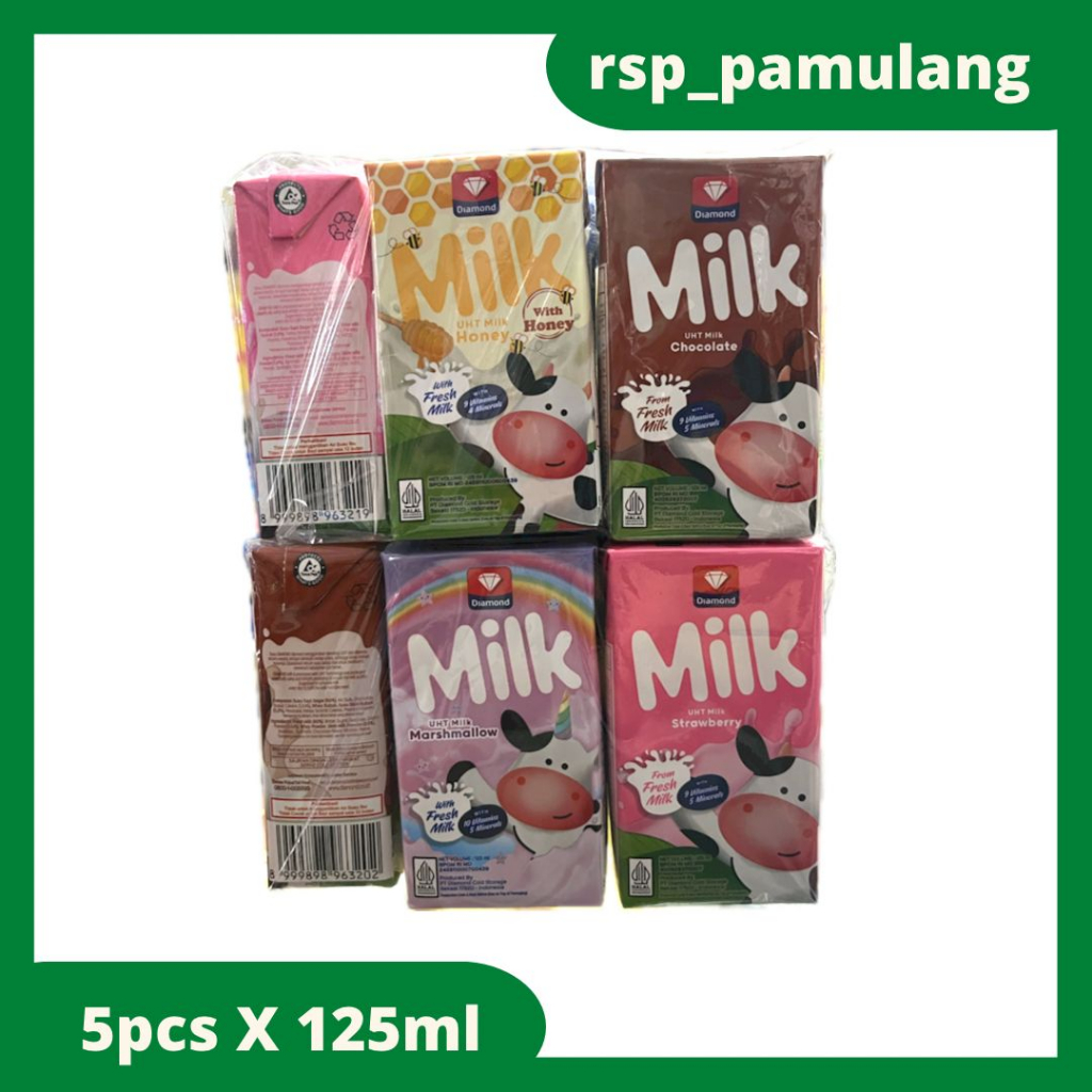 Jual Diamond Milk UHT 5pcs X 125ml (RASA CAMPUR)/BUNDLING [BACA ...