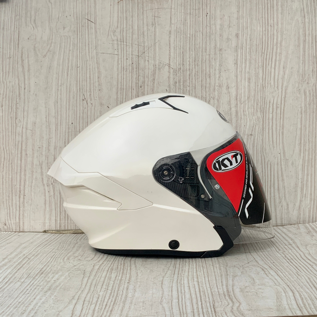 Jual HELM KYT NFJ SOLID PLAIN MATT EMERALD GREEN DOUBLE VISOR | NJF ...