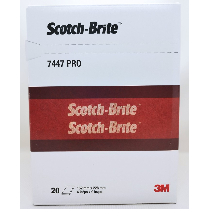 Jual 3M 7447 PRO Scotch Brite Hand Pad Maroon , Size 6 in x 9 in ...