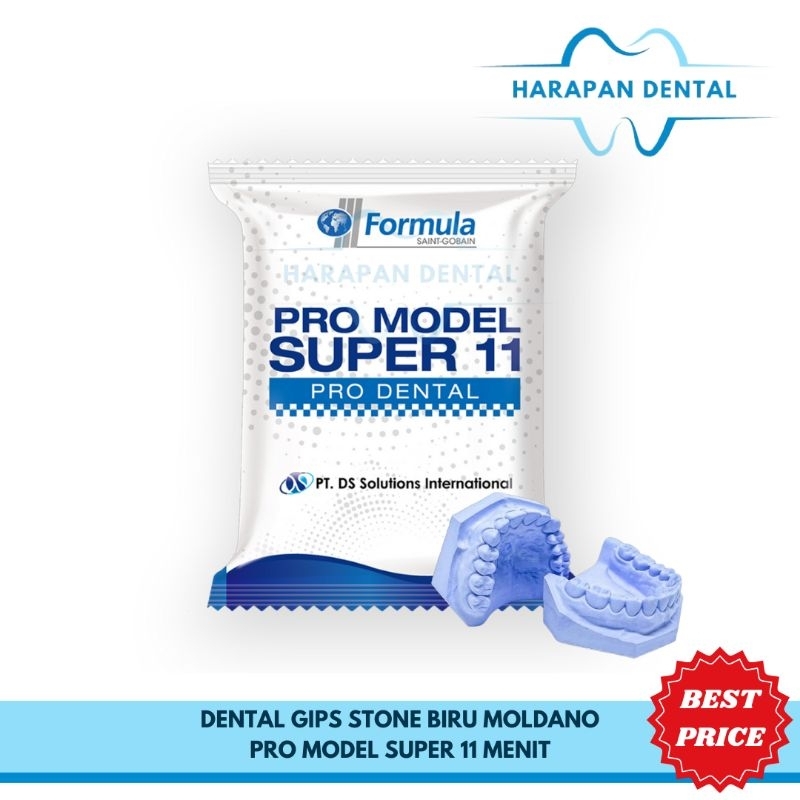 Jual Dental Gips Stone Biru Moldano Pro Model Tipe 2+ (II+) Bahan Cetak ...