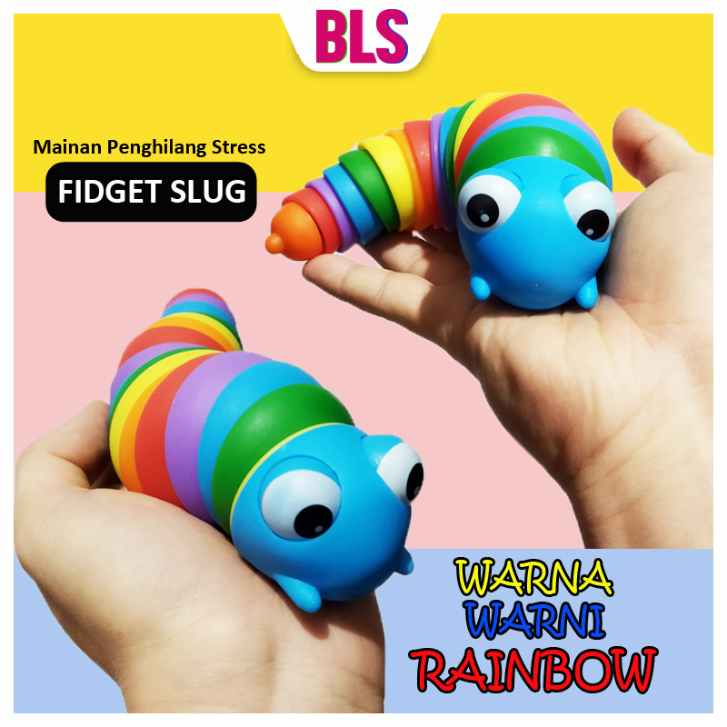Jual Mainan Fidget Slug Ulat Siput Finger Slug Toys Refleksi Penghilang ...