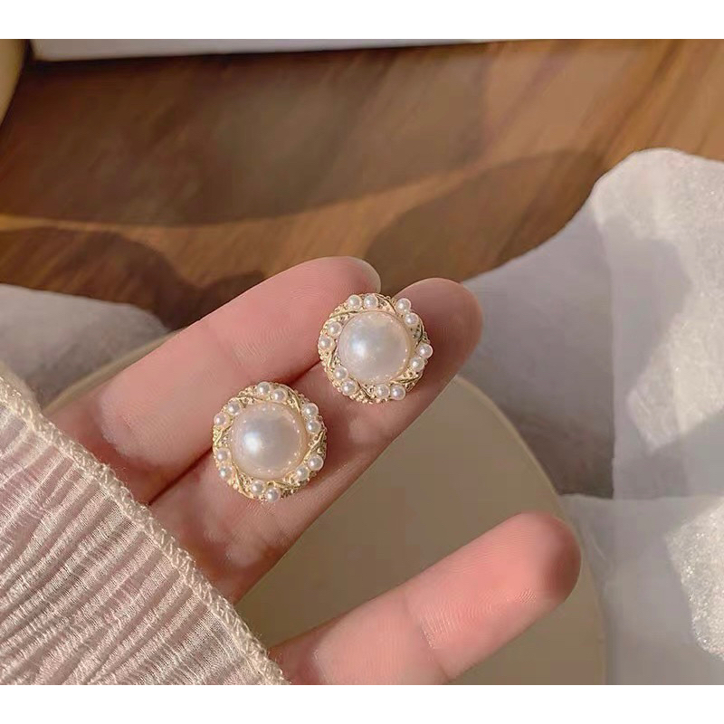 Jual Vio Earring / Anting Giwang Tusuk Mutiara Kecil Mungil Mini Korea ...