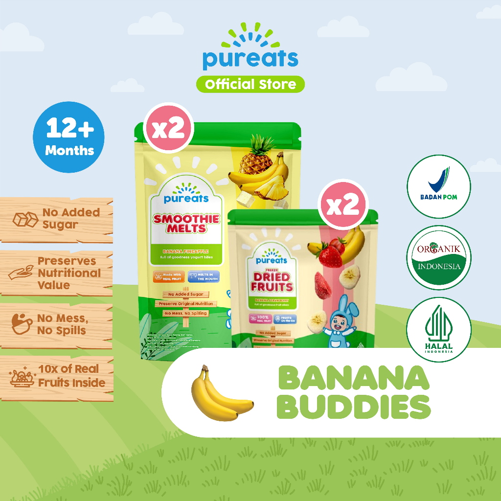 Jual Pureats Bundle Mix Banana - Snack Makanan Balita Rasa Pisang ...