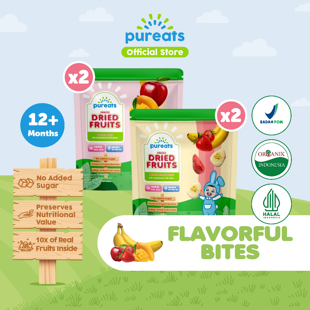 Jual Pureats Bundle 4 Packs Freeze Dried Fruits - Paket Snack Buah ...