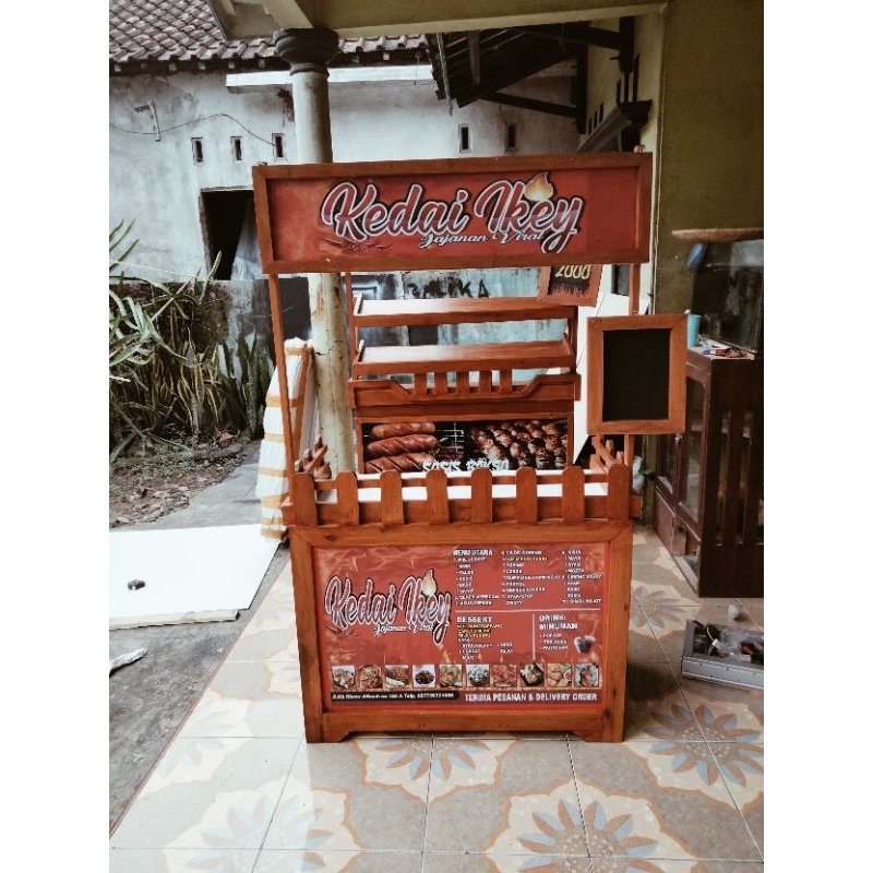 Jual BOOTH KAYU PORTABLE INCLUDE PINTU DAN LACI | Shopee Indonesia