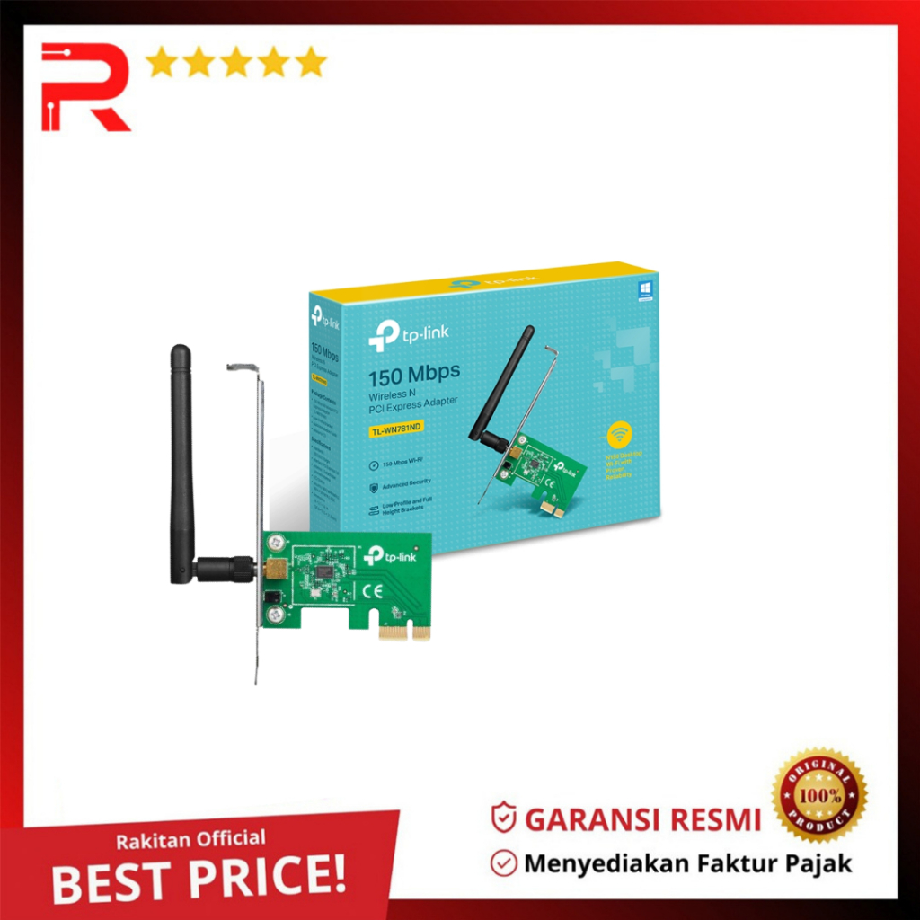 Jual TP-LINK TL-WN781ND 150Mbps Wireless N PCI Express Adapter | Shopee ...