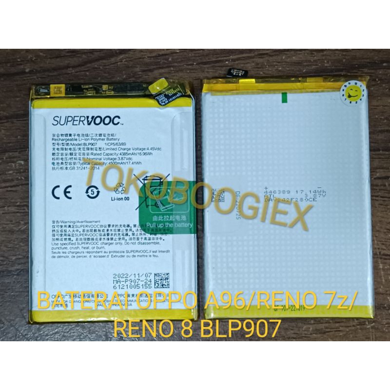 Jual Baterai Oppo A96 Reno 7z Reno 8 BLP907 BLP-907 BLP 907 | Shopee ...