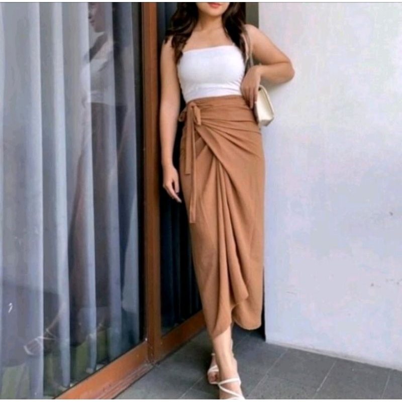 Jual Rok Lilit Crinkle Airflow - Rok Kekinian | Shopee Indonesia
