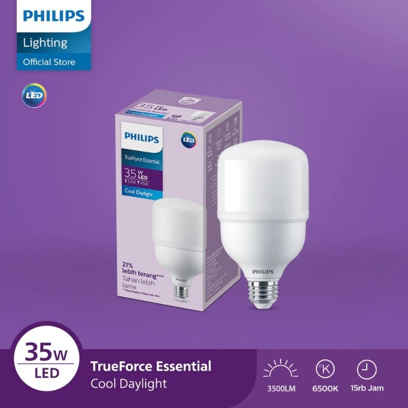 Jual Lampu Philips LED TForce Essential LED 35W 45W E27 6500K Putih | Shopee Indonesia