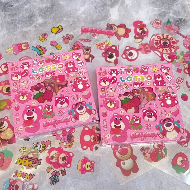 Jual Sticker Stiker Anak Anak Viral Motif Lotso Mini Isi 100 Pcs ...