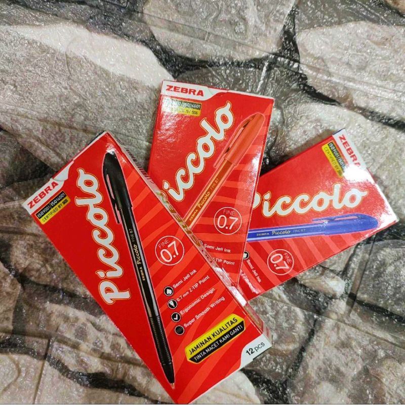 Jual ZEBRA Pulpen Piccolo 0.5 mm 1 pak isi 12 pcs | Shopee Indonesia