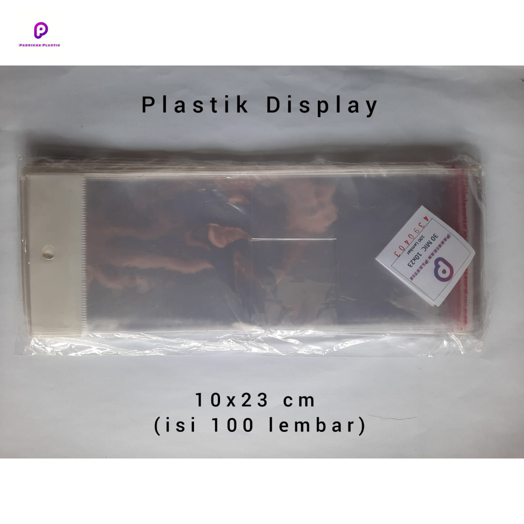 Jual Plastik Display / Plastik Perlize / Plastik Opp Gantung isi 100 ...