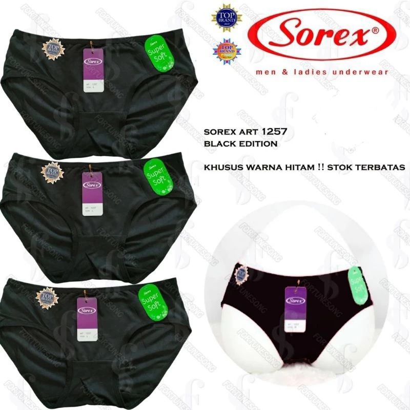 Jual SOREX CD Celana Dalam Sorex Super Soft Mini 1257 - Bisa Pilih Warna Hitam | Shopee Indonesia