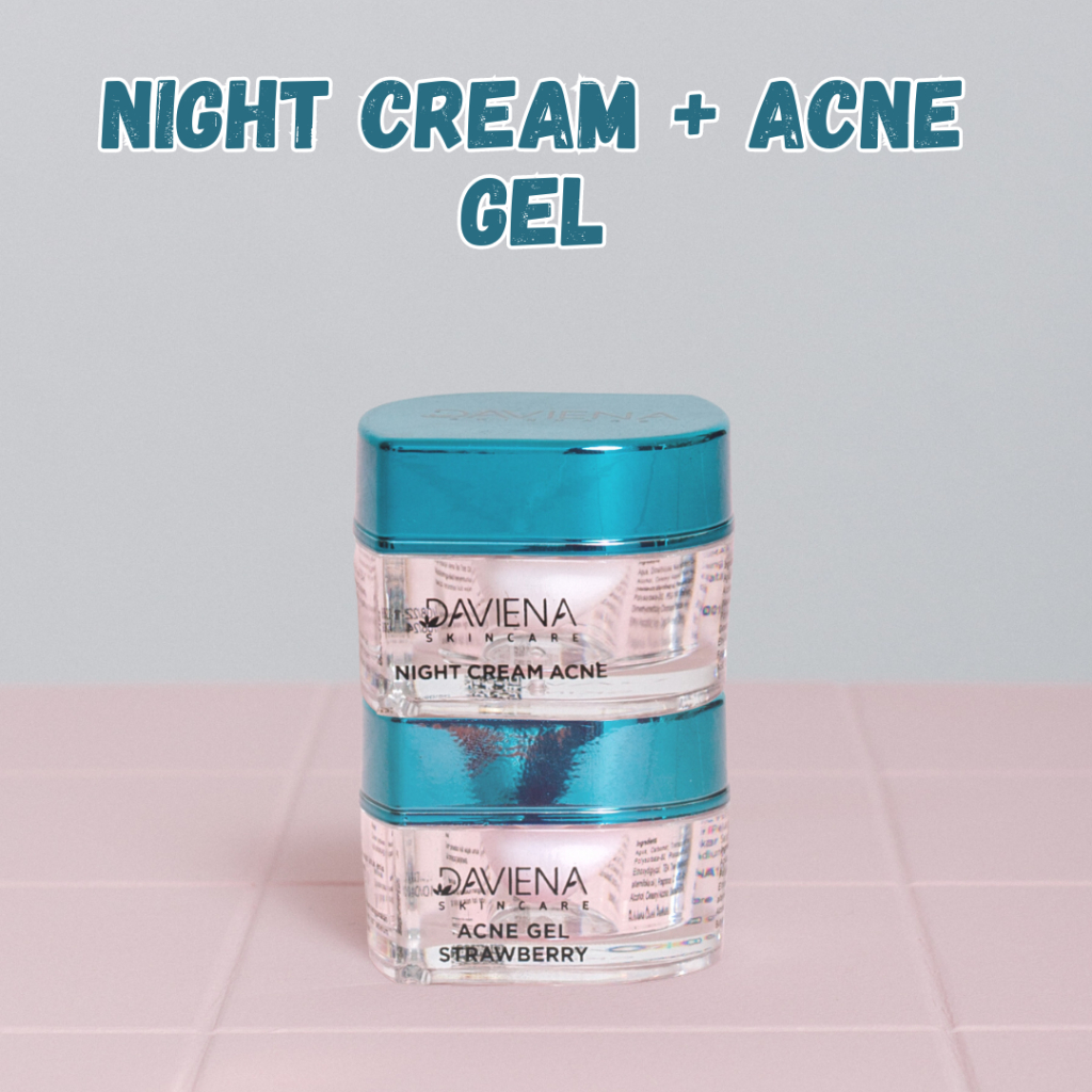 Jual PAKET DUO ACNE SERIES | NIGHT CREAM DAN ACNE GEL | DAVIENA ...