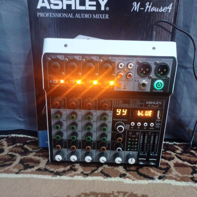 Jual MIXER ASHLEY M HOUSE4 ORIGINAL M-HOUSE4 PREPESIONAL AUDIO MIXER | Shopee Indonesia