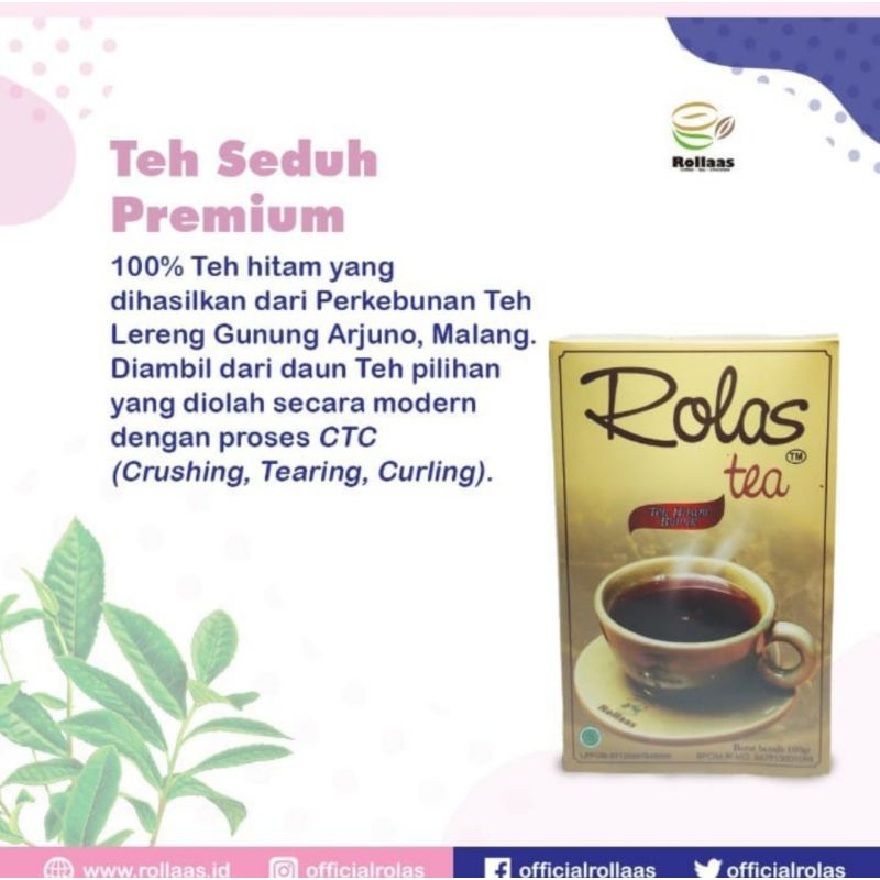 Jual Teh Seduh Rolas Premium 100 gr | Shopee Indonesia