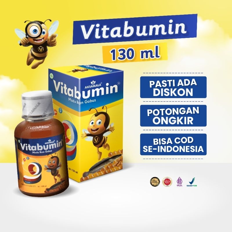Jual Vitabumin 130ml - Madu Nafsu Makan Anak - Madu Albumin Ikan Gabus | Shopee Indonesia
