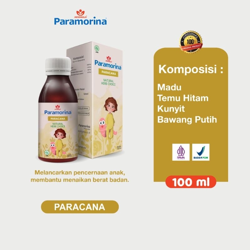 Jual Paramorina Paracana 100ml - Madu Anak Mengatasi Cacingan dan ...