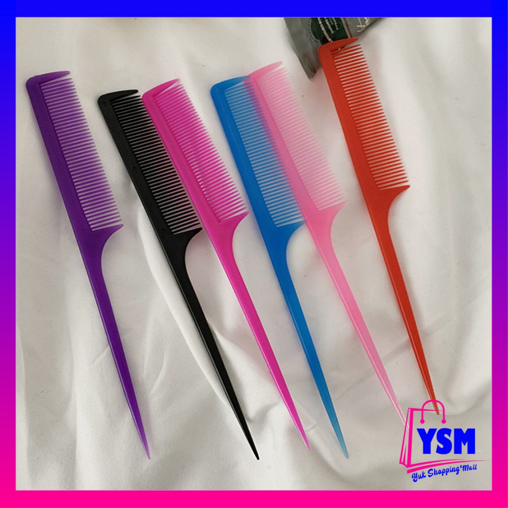 Jual YSM Sisir Sasak Plastik Polos Warna Warni Sederhana Sisir Rambut ...
